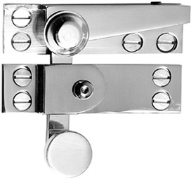 Straight arm sash fastener with plain knob and lock, 2 3/4" - Samuel ...