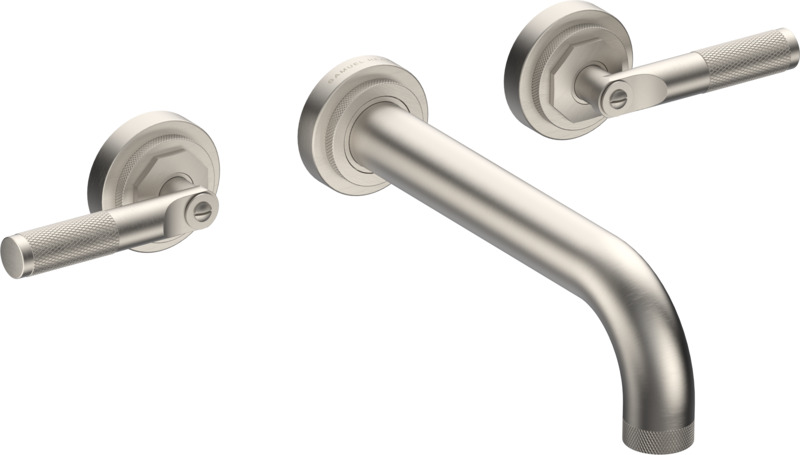 3 Hole wall mounted lavatory filler, 8 1/4" spout length - Samuel Heath US