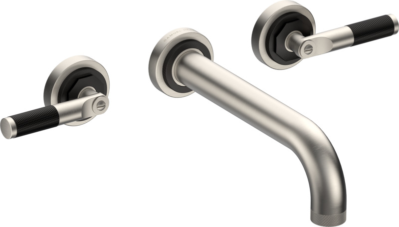 3 Hole wall mounted lavatory filler, 8 1/4" spout length - Samuel Heath US