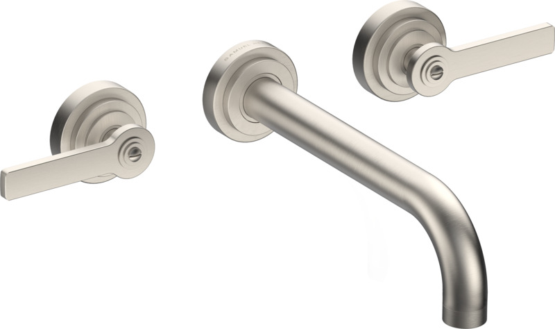 3 Hole wall mounted lavatory filler, 8 1/4" spout length - Samuel Heath US