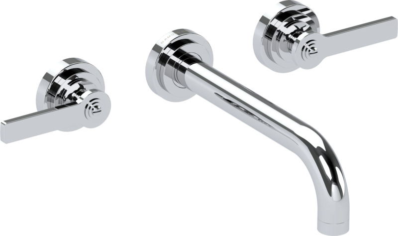 3 Hole wall mounted lavatory filler, 8 1/4" spout length - Samuel Heath US
