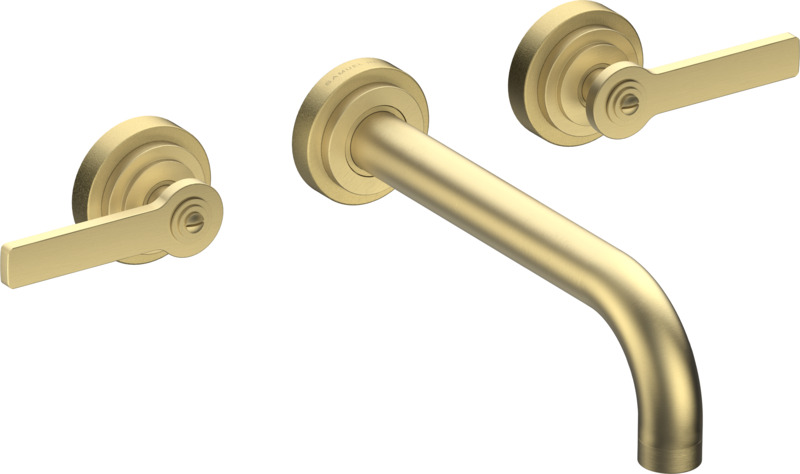 3 Hole wall mounted lavatory filler, 8 1/4" spout length - Samuel Heath US